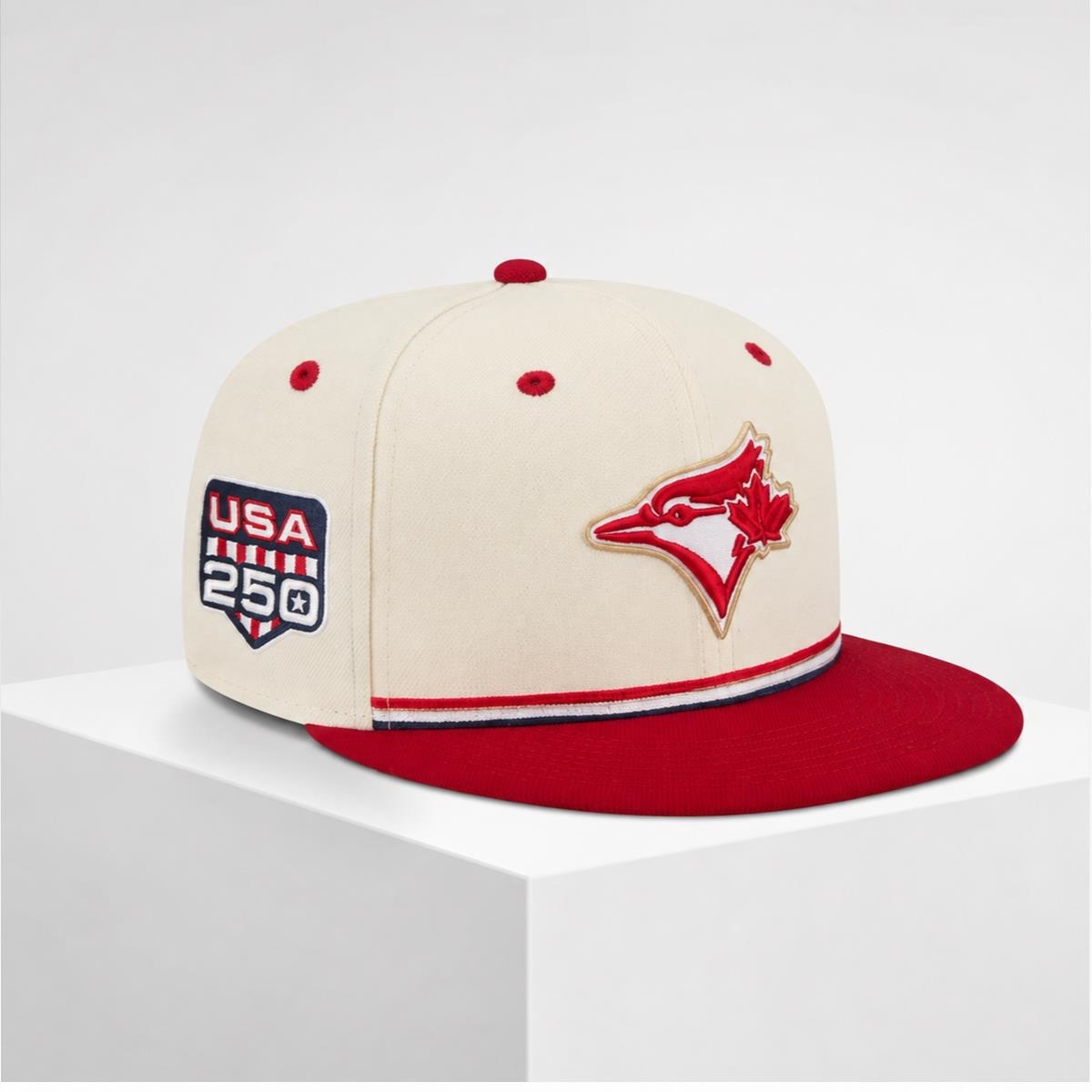 2026 Blue Jays Fourth Of July USA 250 Cream Cap - Bigfirefashion
