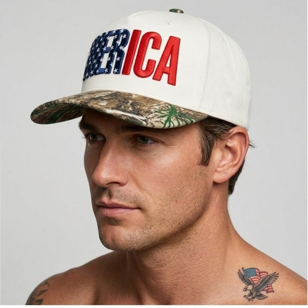 2026 Usa 250th Merica Chrome White Camo Hat - Bigfirefashion