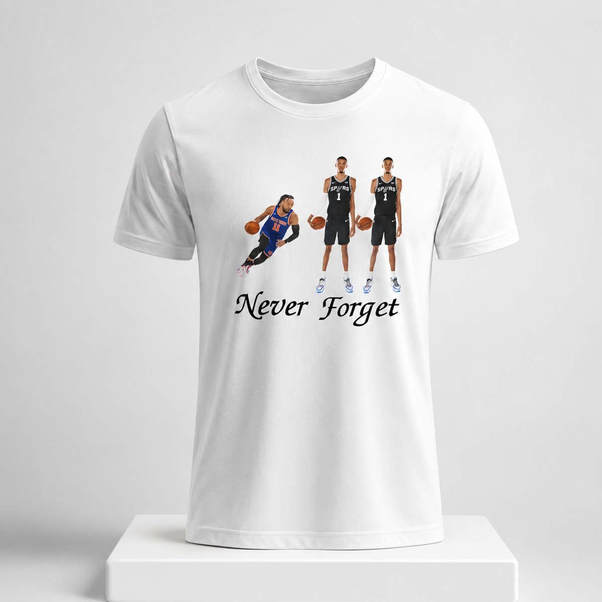 Jalen Brunson Knicks Victor Wembanyama Never Forget Shirt - Bigfirefashion